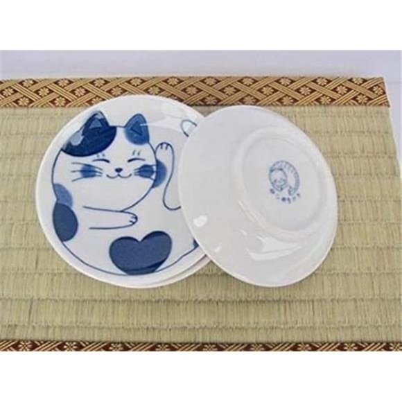 Dining | Japanese Small Plate Set Ceramic Cute Cats Design Appetizer ...